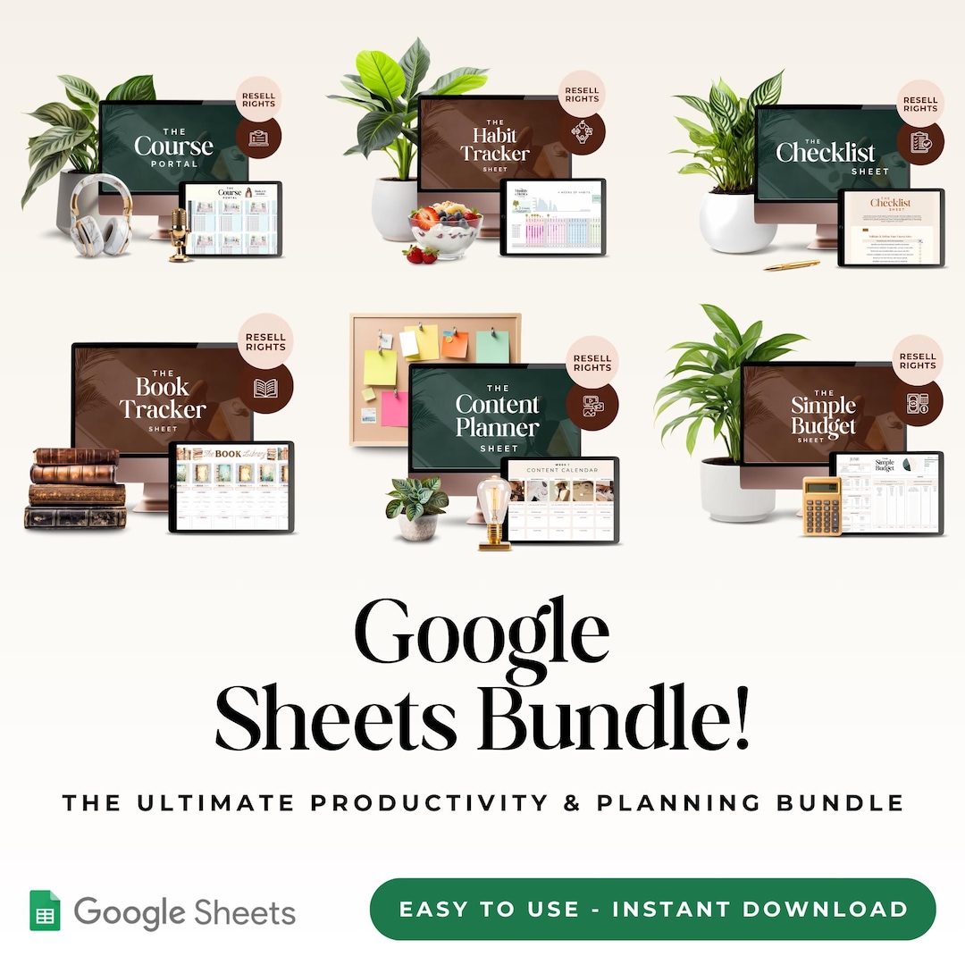 The Ultimate Productivity and Planning Bundle | 6 Essential Google ...