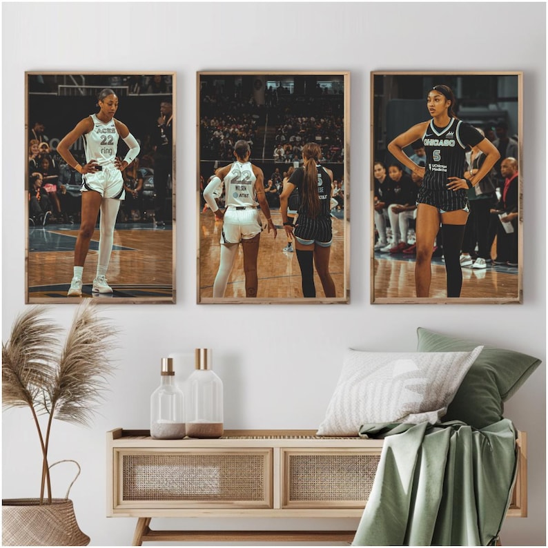 A’ja Wilson & Angel Reese WNBA Prints Game-day Sports Decor (digital ...