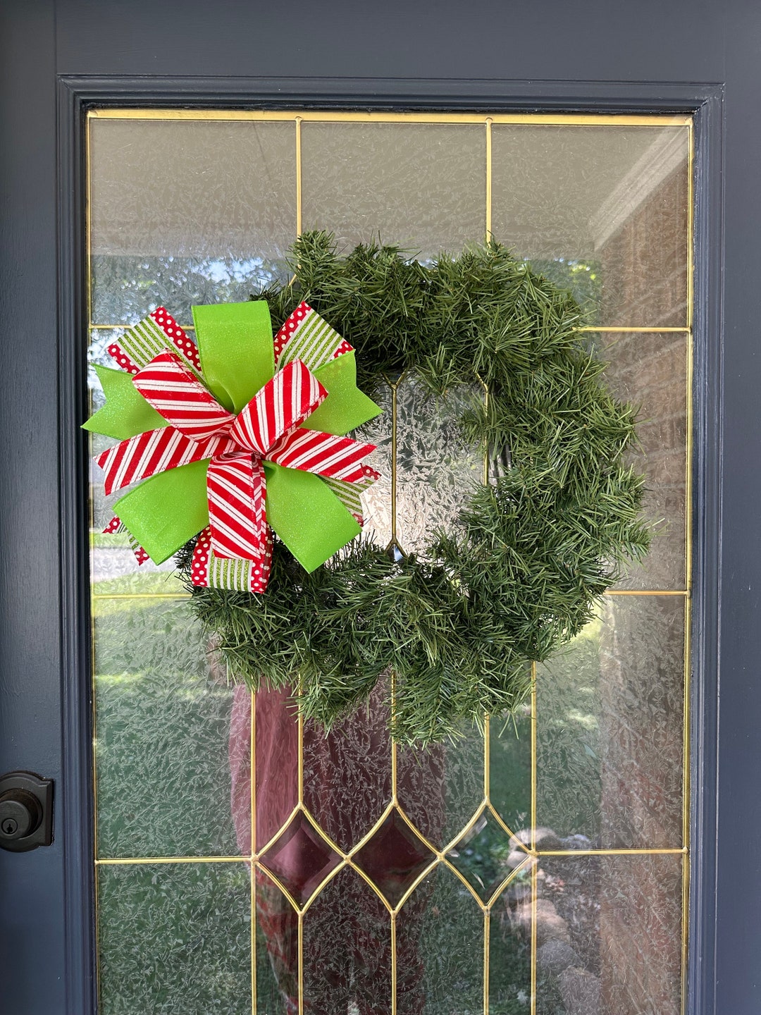 Christmas Bow Wreath Bow Lantern Bow Mailbox Bow Red Bow Green Bow