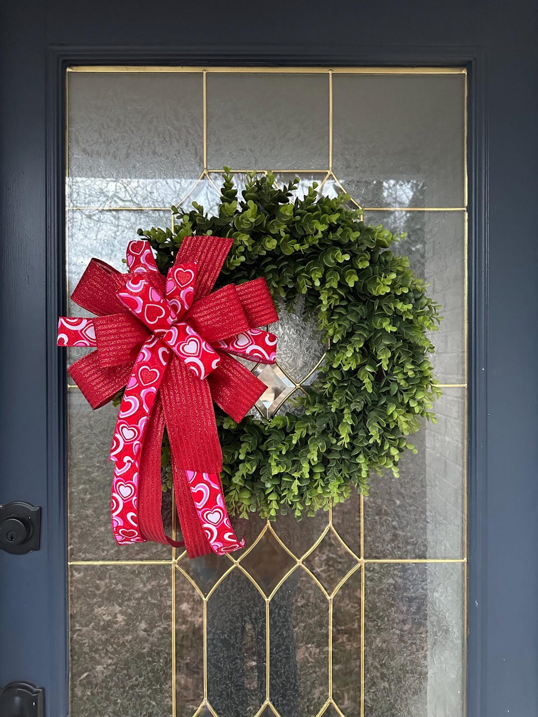 Valentine’s Day Bow, Valentines Wreath Bow, Pink and Red Bow, Mailbox ...