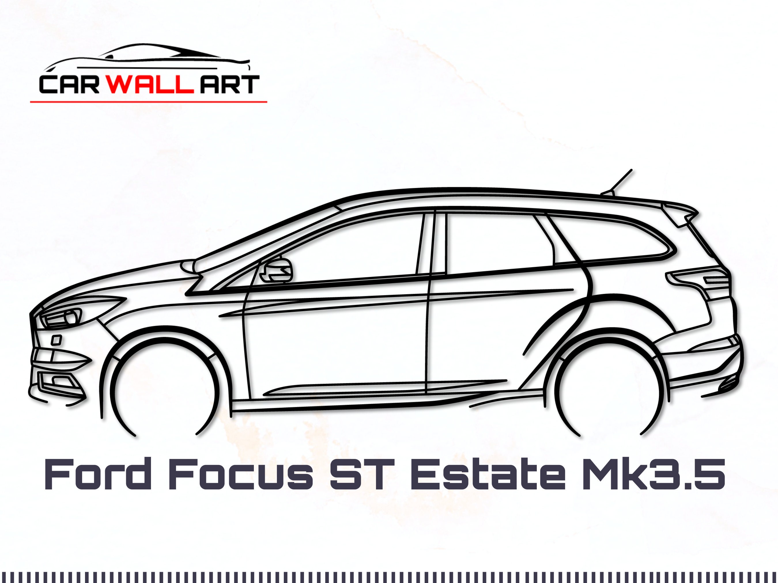Ford Focus Line Art