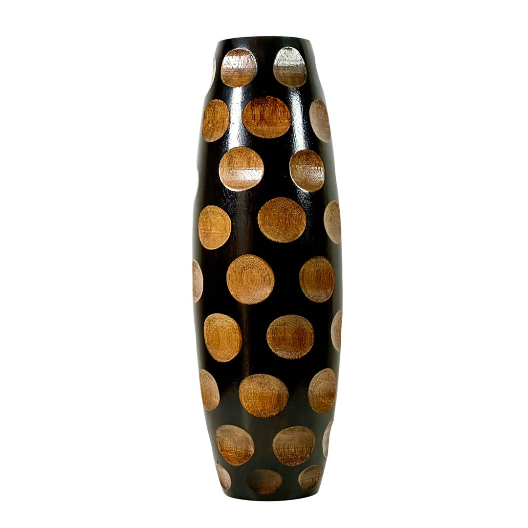 Wooden Vase Mango Wood Hand Carved Crafts Thailand - Etsy