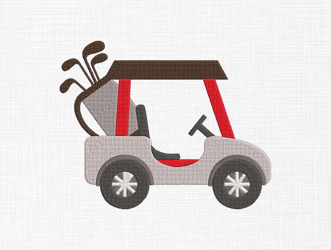 Golf Cart Embroidery Design Golf Set Embroidery Design Golf Lovers ...