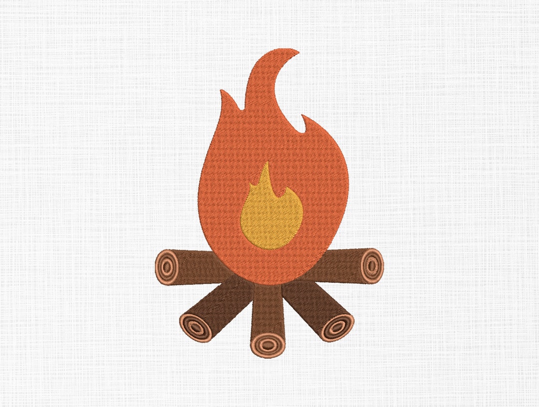 Fire Embroidery Design Camping Flame Embroidery Design Flame - Etsy