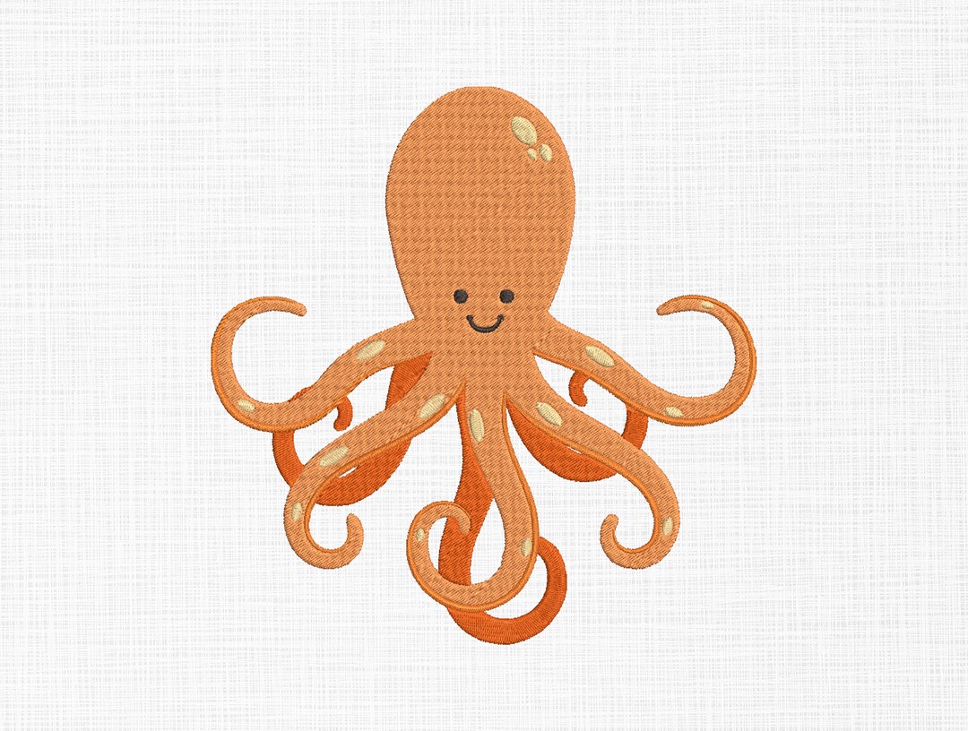 Cute Octopus Embroidery Design Octopus Embroidery Files Ocean ...