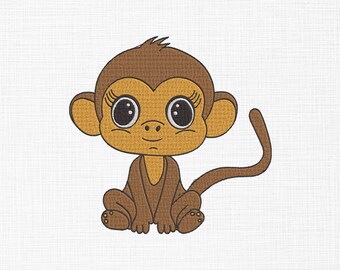 Cute Baby Monkey's Embroidery Design Wise Monkey Bundle Embroidery ...