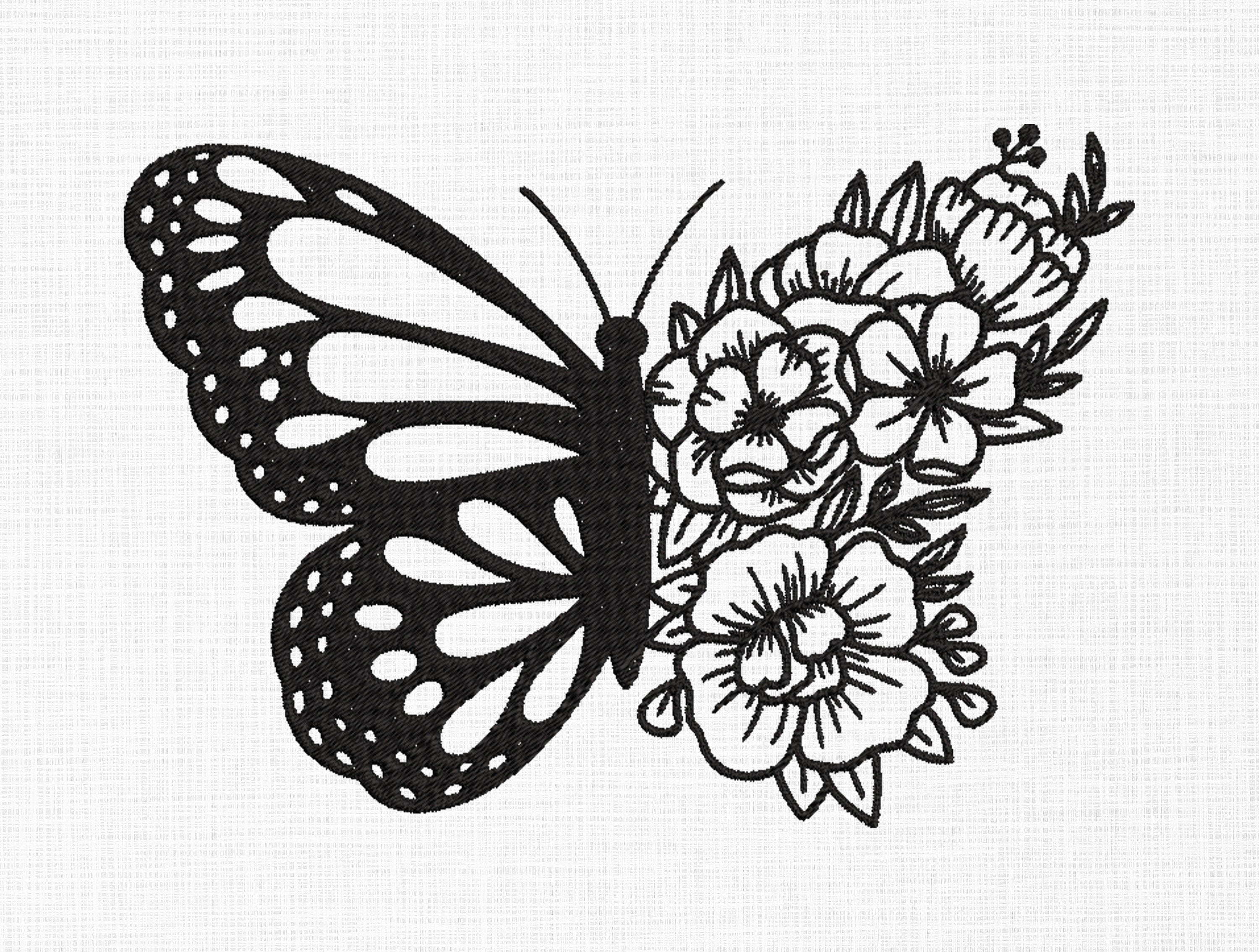 Butterfly Embroidery Design Butterfly Linart Butterflies and - Etsy