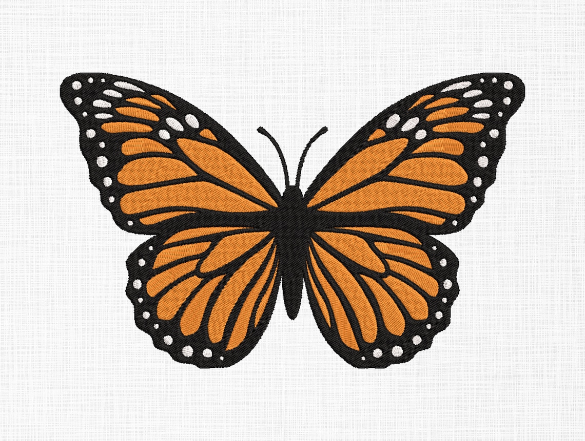 Monarch Butterfly Embroidery Design Butterfly Embroidery - Etsy