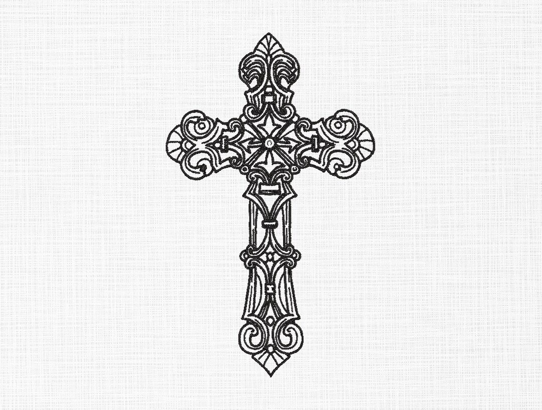 Fancy Cross Embroidery Design Celtic Cross Embroidery Design Cross ...