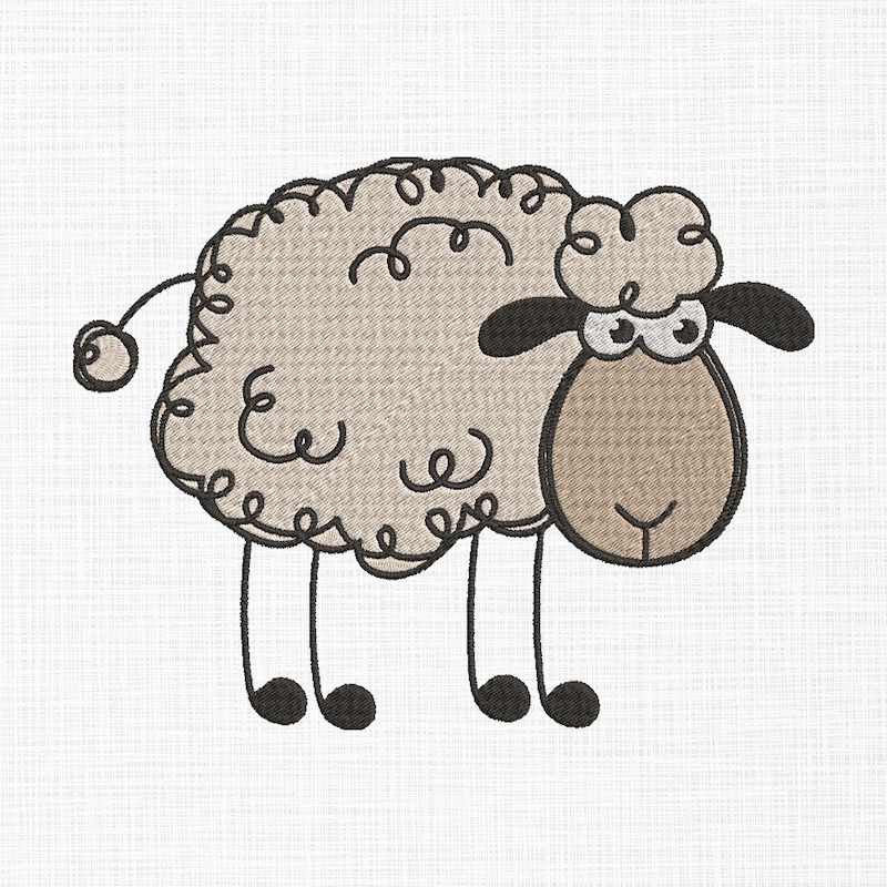 Sheep Embroidery - Etsy