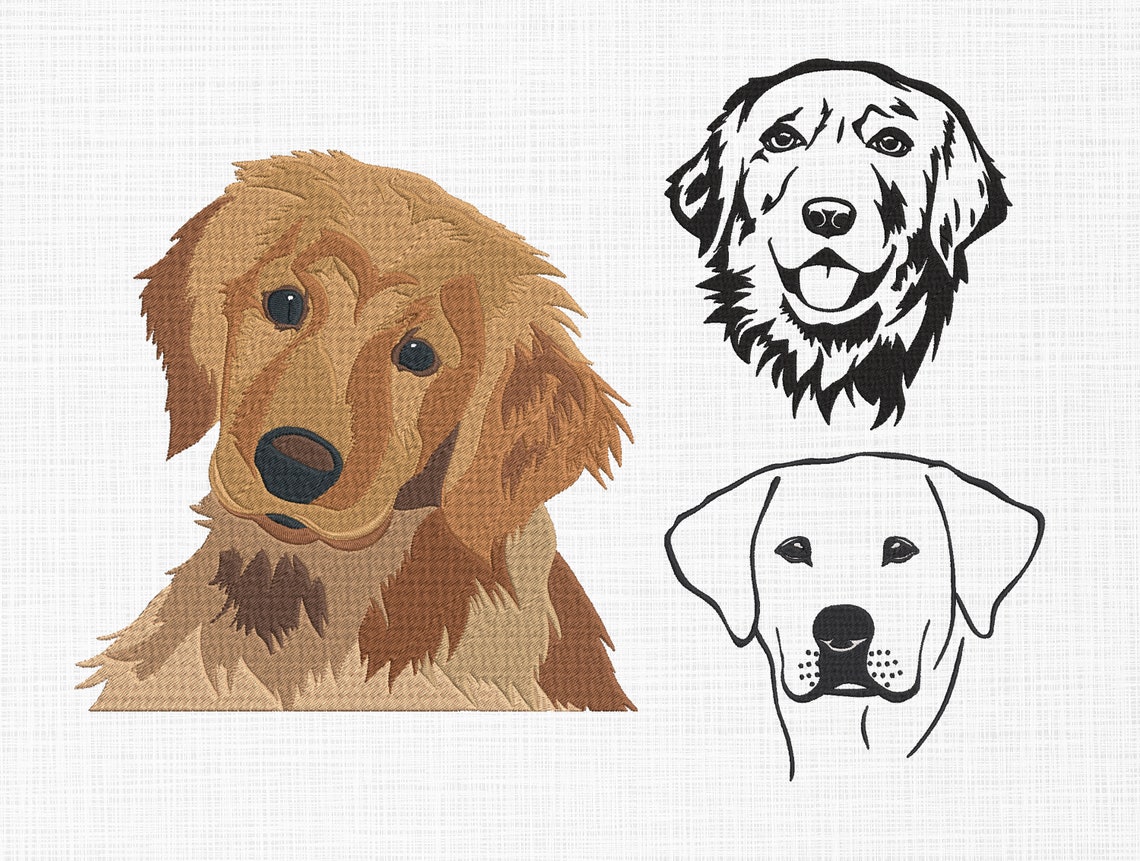 Labrador Dog Bundle Embroidery Designs Labrador Dog Embroidery - Etsy
