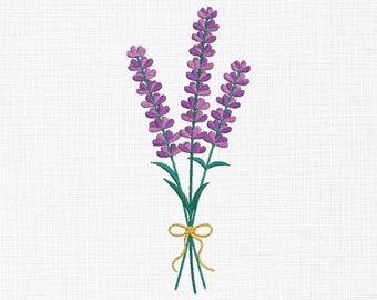 Lavender Embroidery Design, 5 Sizes - Etsy