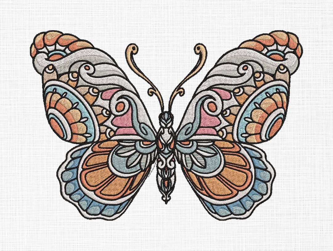 Butterfly Embroidery Design Machine Embroidery Design Butterfly Design ...