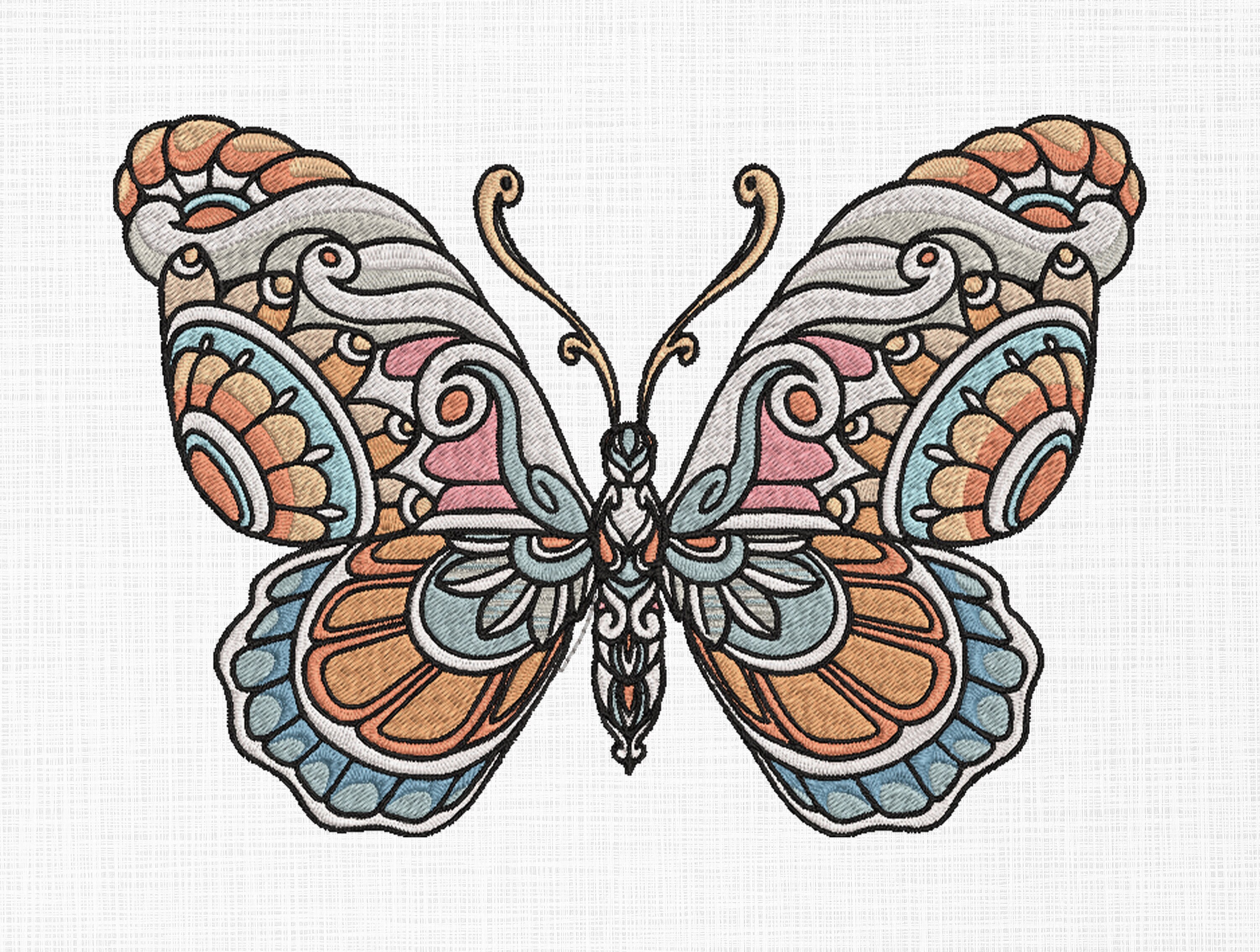 Butterfly Embroidery Design Machine Embroidery Design - Etsy