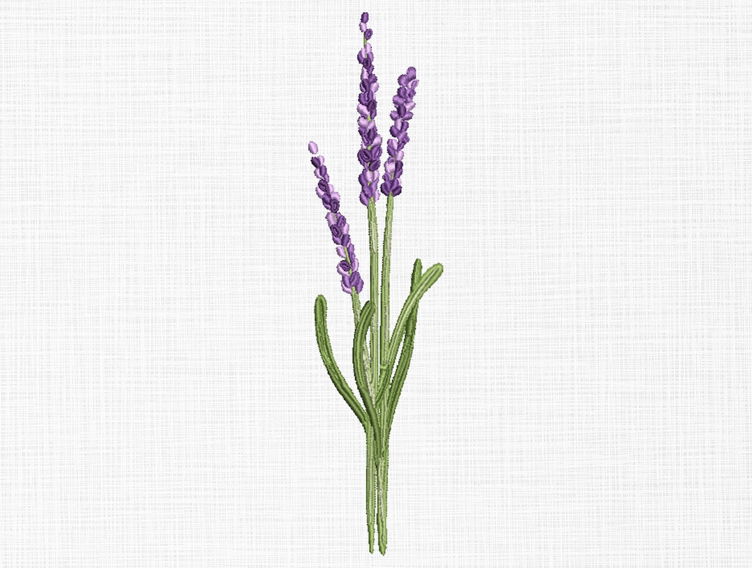 Lavender Flower Embroidery Designs Flower Embroidery Design Floral ...