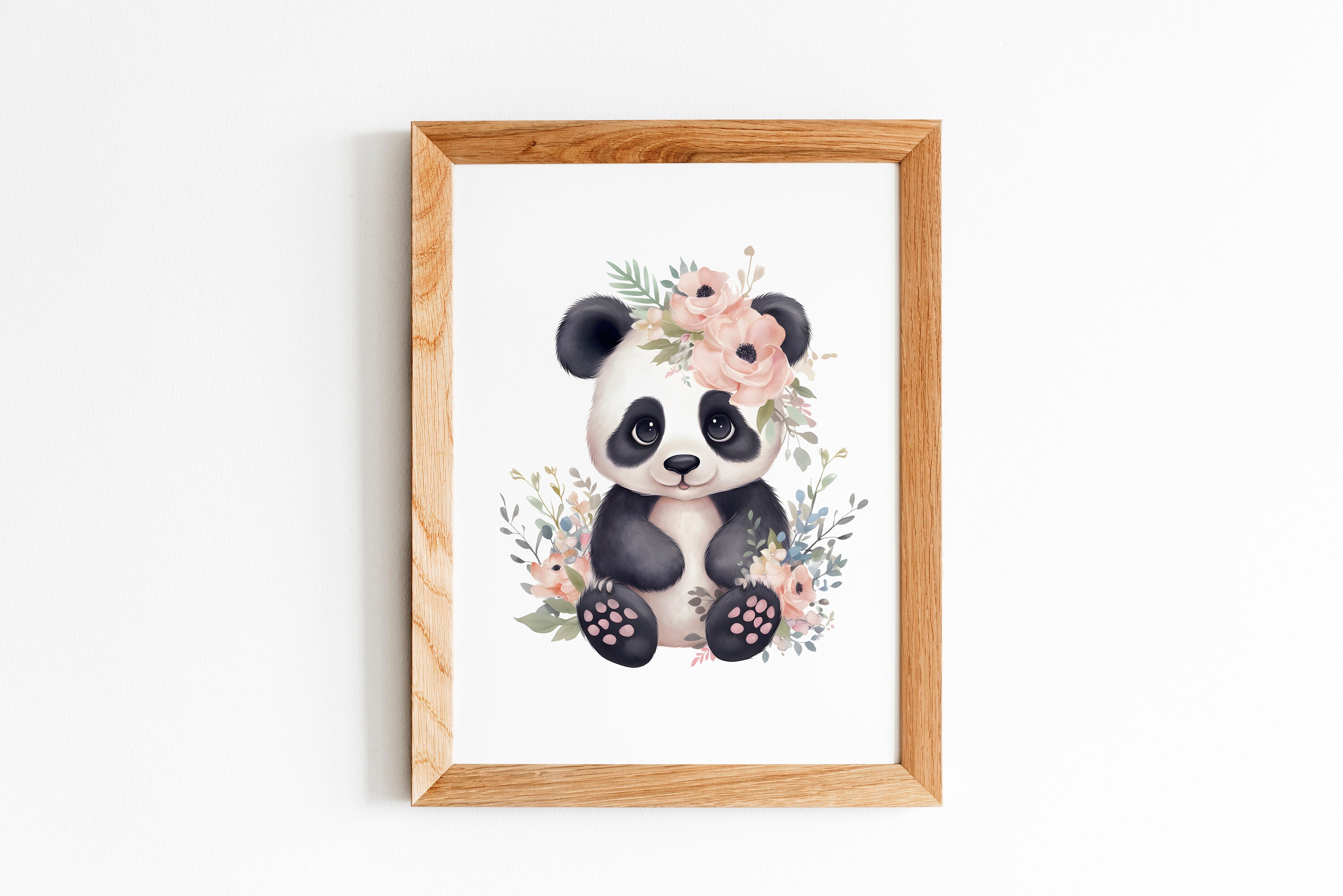 Watercolor Floral Baby Panda Clipart Bundle Baby Panda Clipart - Etsy