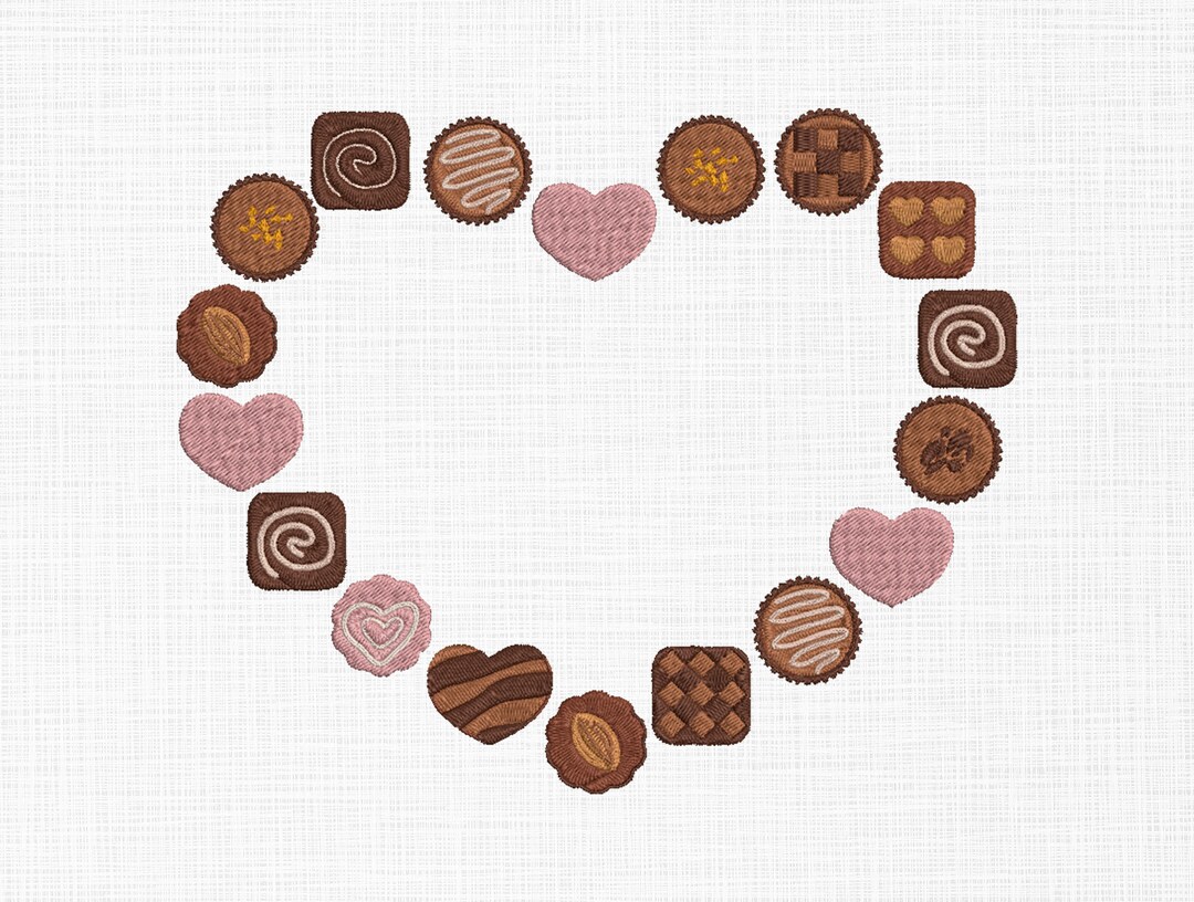 Sweets Heart Embroidery Design Sweets Embroidery Design Heart ...