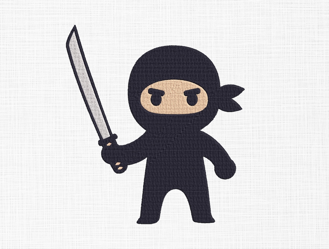 Ninja Embroidery Design Ninja Embroidery Files Ninja Worrier Embroidery ...