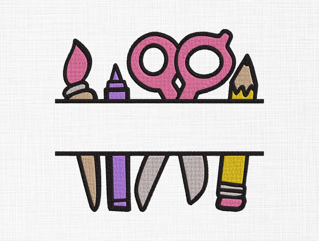 School Monogram Embroidery Design Art Monogram Embroidery Design ...