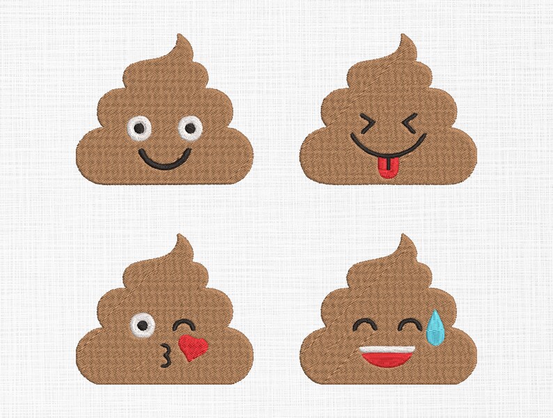 Mini Poop Bundle Embroidery Design Cute Poop Face Embroidery - Etsy