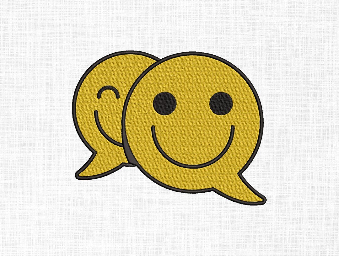Smiley Emoji Embroidery Design Smiley Embroidery Design Smiley Icon ...