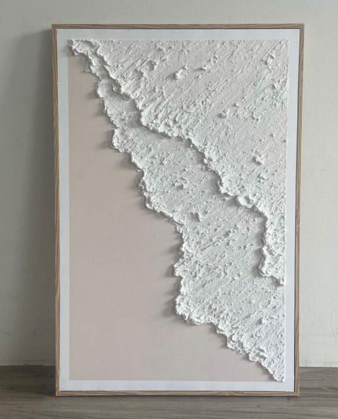 White Textured Art, Modern Wall Art, Custom Canvas Wall Art, Abstract ...