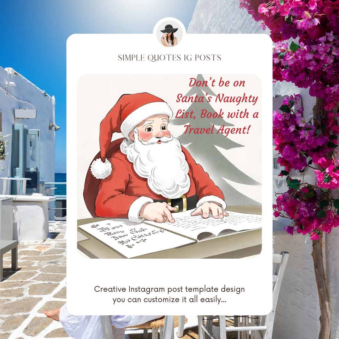 25 Festive Holiday-themed Travel Agent Instagram Post Templates on ...