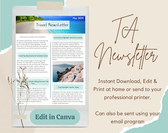 Travel Agent Newsletter Template - September: Edit in Canva, Email, or ...