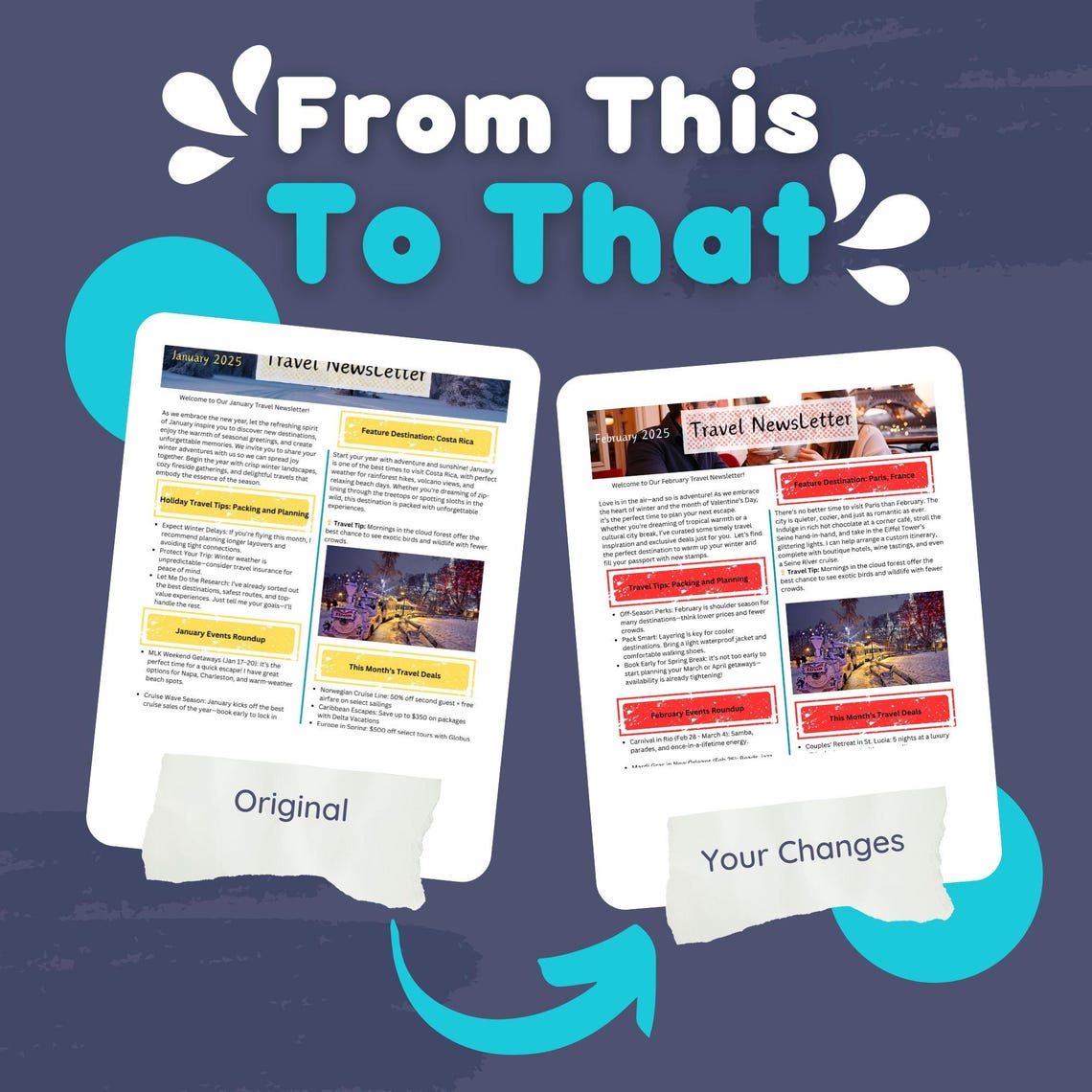 Travel Agent Newsletter Template: September Tuscany Edition (edit in ...
