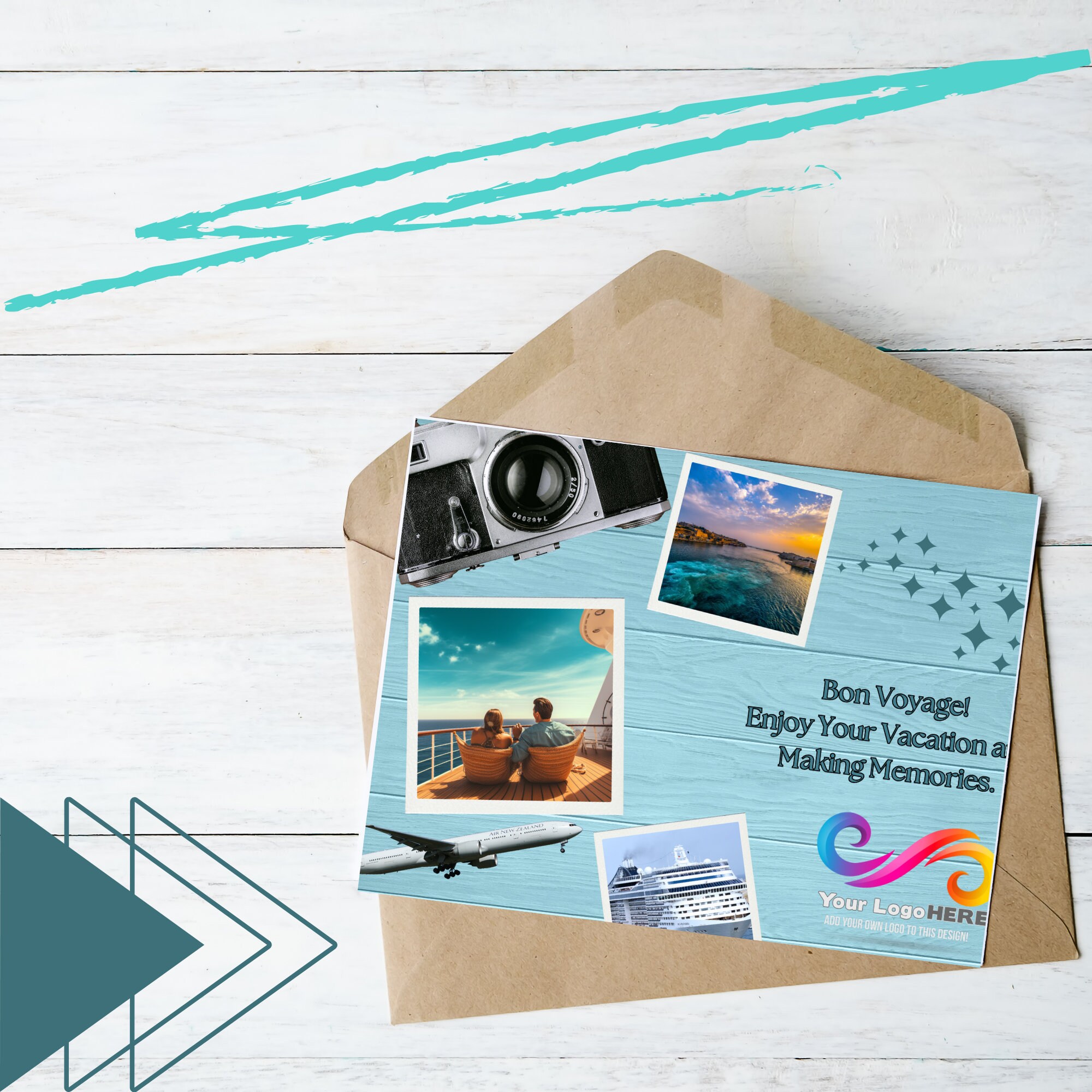Vintage Travel Postcard Template: Customizable Vacation Collage (canva ...