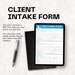 Client Intake Form for Travel Agents, Fillable & Printable, Simple ...