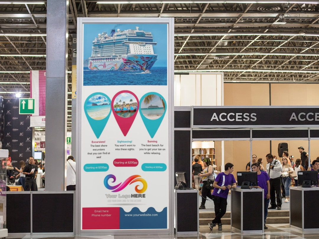 Retractable Banner GPS Points Template, Canva, Customizable, 33.5"x79 ...