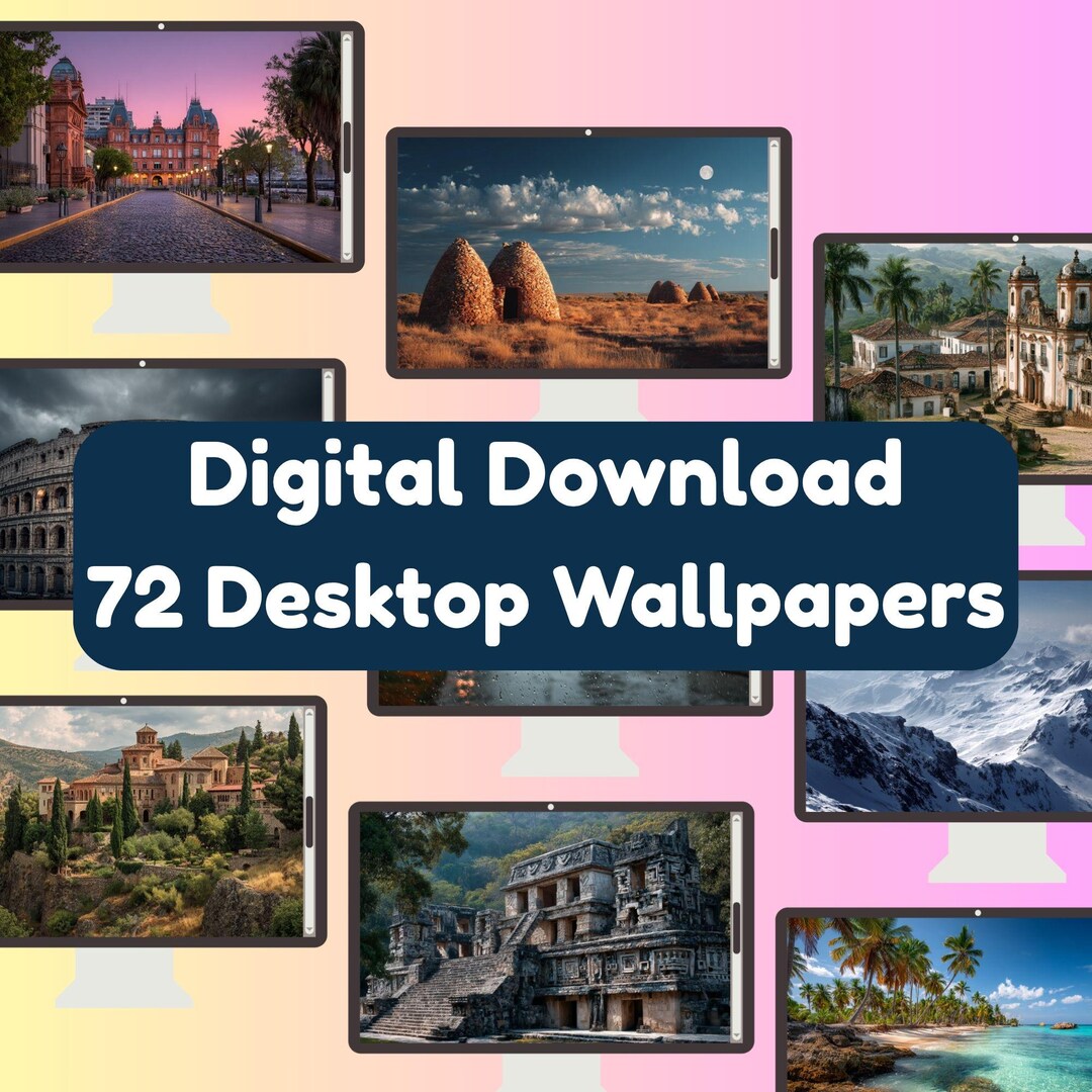 Travel and Nature Desktop Wallpapers Bundle, Widescreen Backgrounds - Etsy