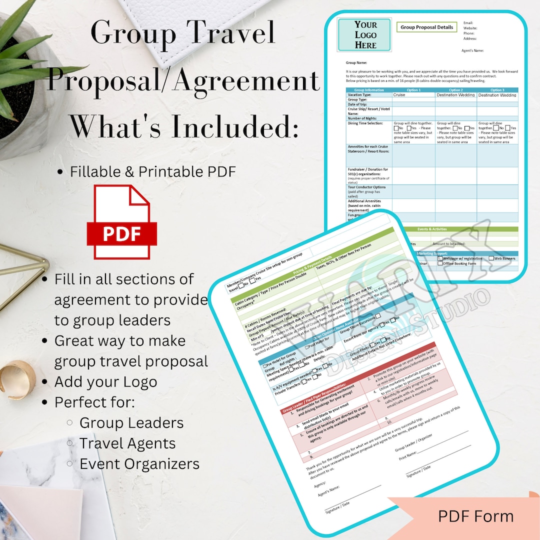 Editable Group Cruise Proposal Template: Travel Agency Contract (PDF ...