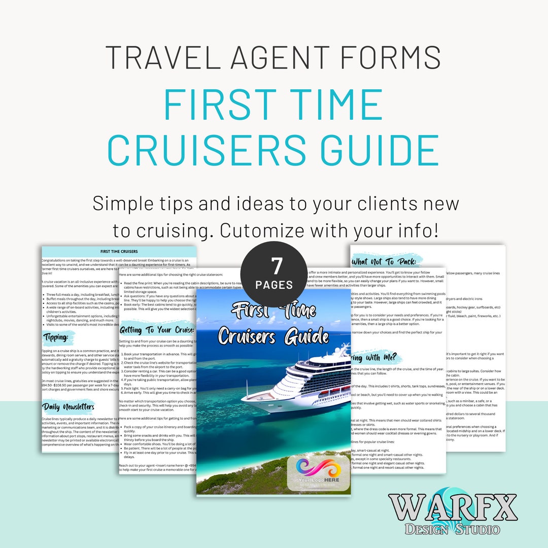 First Time Cruisers Guide: Editable Travel Agent Brochure (canva) - Etsy