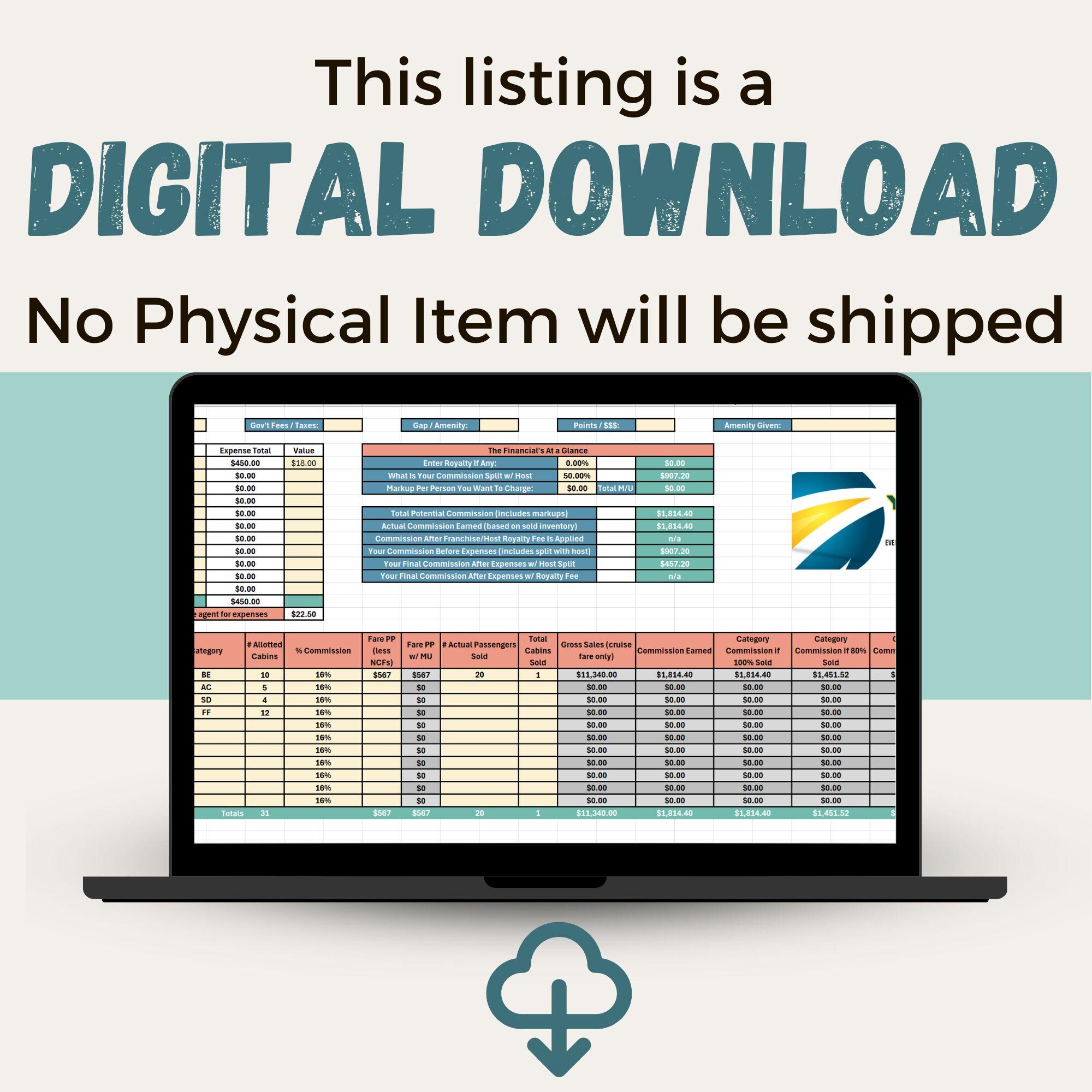 Excel Group Cruise Tracker for Travel Agents: (excel Template) - Etsy