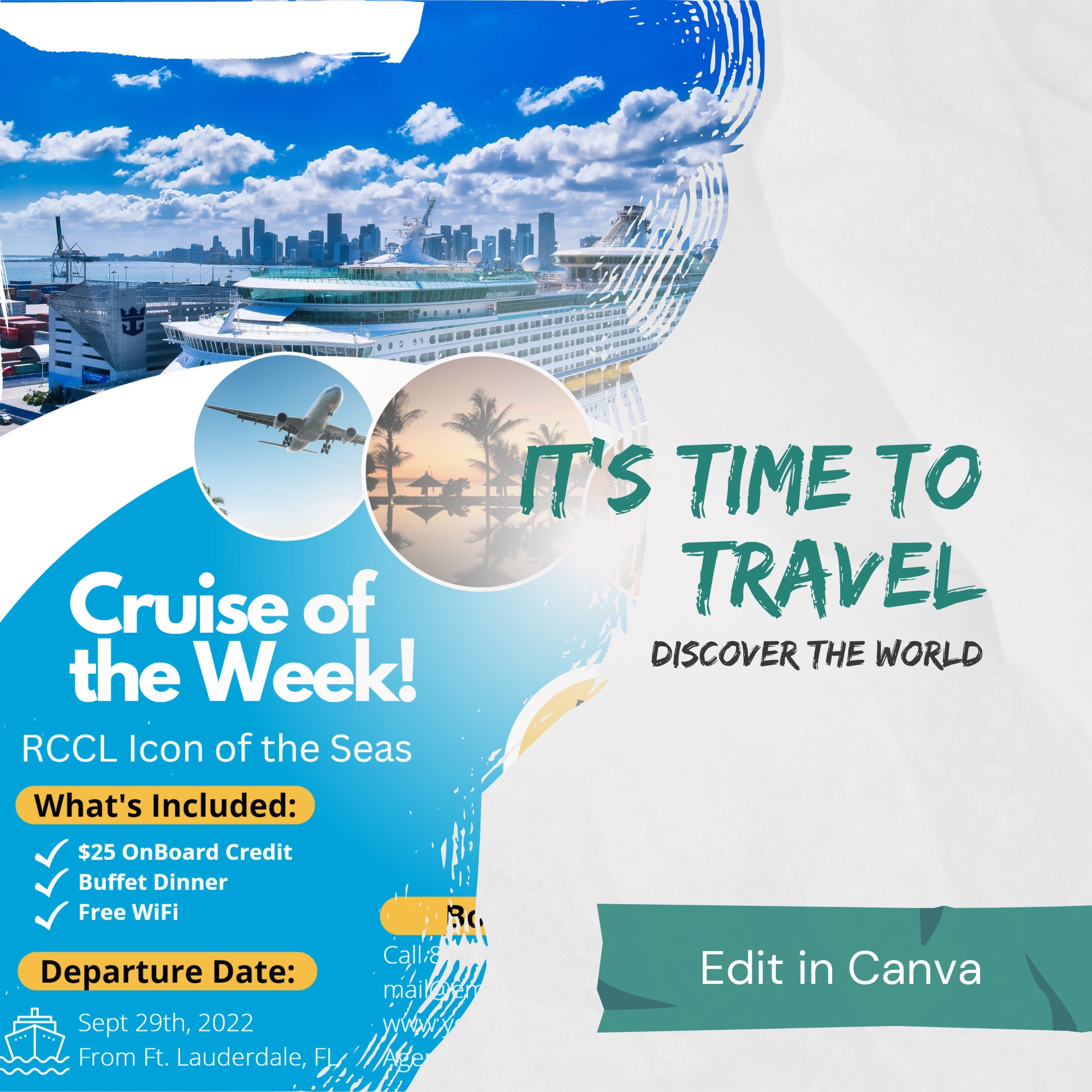 Travel Agent Flyer Template Groups Editable Canva Customizeable ...