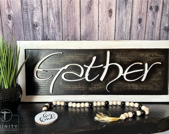 Gather Wall Sign Gather Sign Black Gather Sign - Etsy