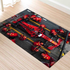 Charles Leclerc Rug, Formula One Pit Stop Rugs, Boy Room Rug, Garage ...