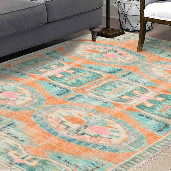 Orange Rug - Etsy