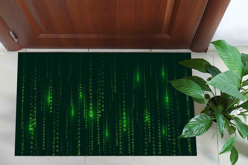 Binary Code Rugs Computer Science Rugs Black and Green Rug - Etsy