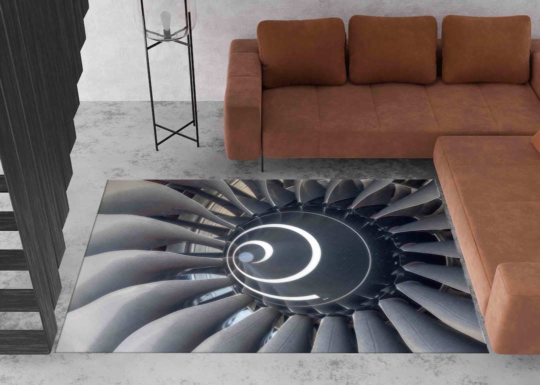 Aircraft Engine Rugs, Airplane Rugs, Aircraft Rug, Modern Rugs, Round ...