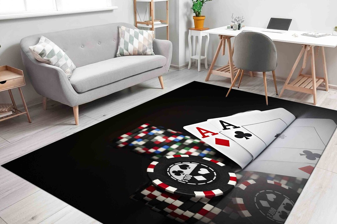 Playing Cards Rugs, Casino Rugs, Modern Rug, Accent Rug, Salon Decor ...