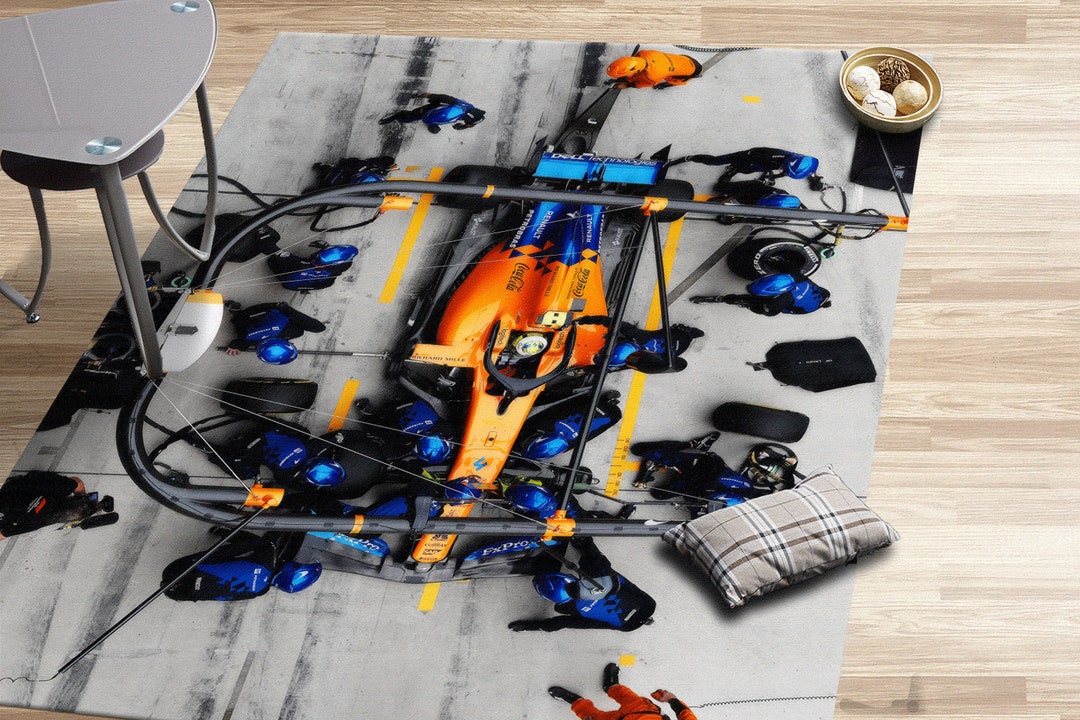 Norris Mclaren F1 Rugs, Formula 1 Rugs, Man Cave Rugs, Car Rug, Home ...