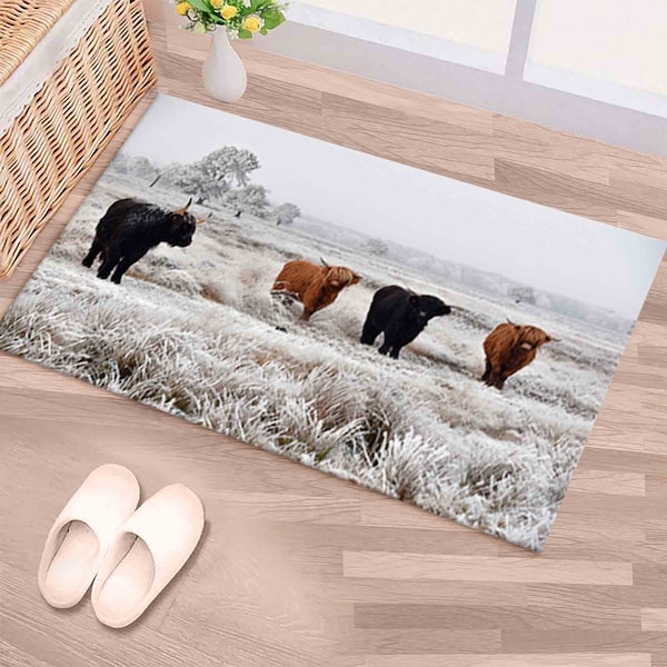 Highland Cow Bathroom Rug - Etsy
