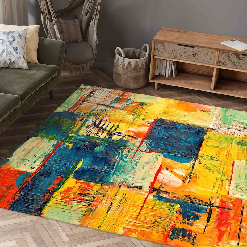 Colorful Rug - Etsy