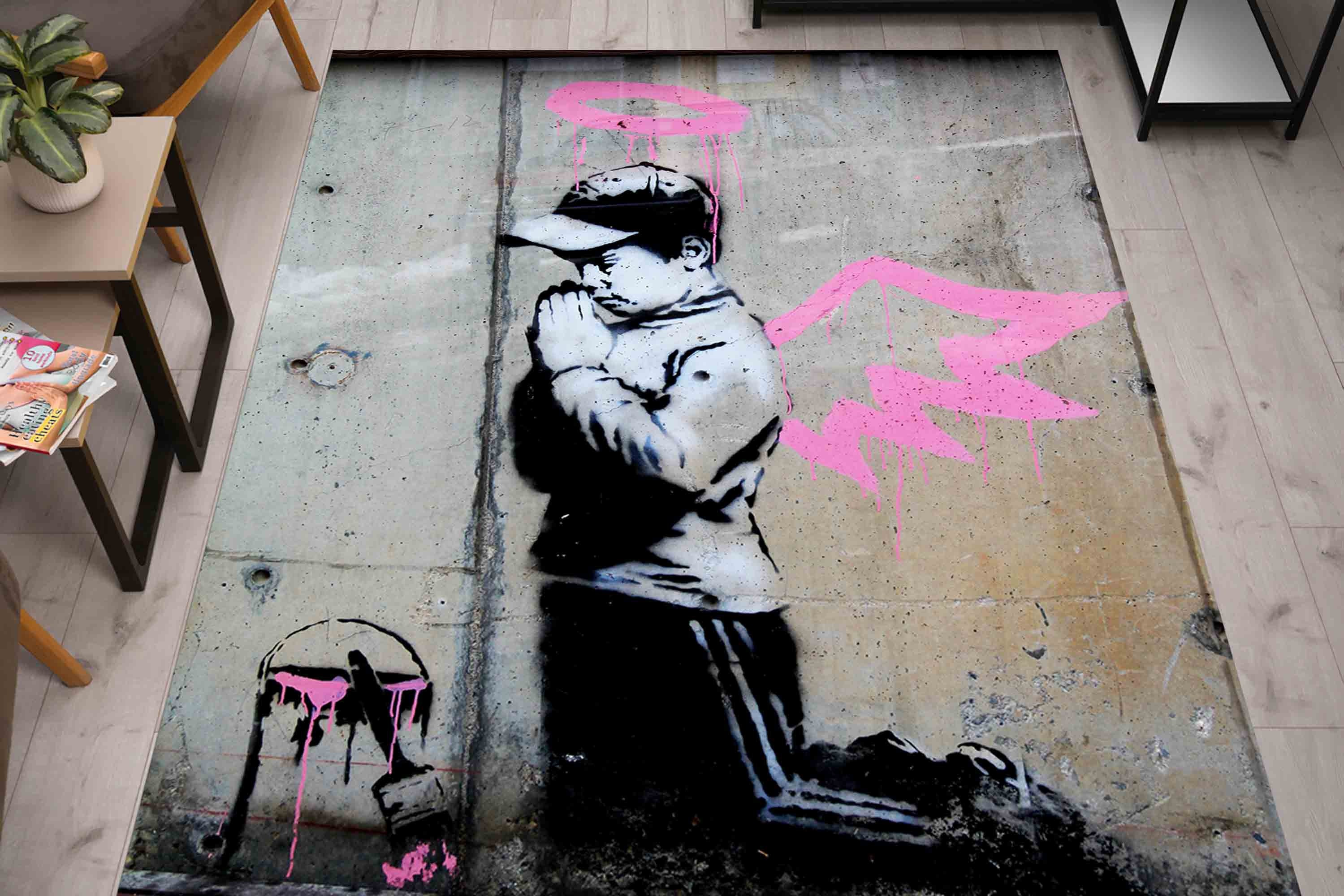 Banksy Angel Boy Rug Banksy Graffiti Rugs Graffiti Rug - Etsy