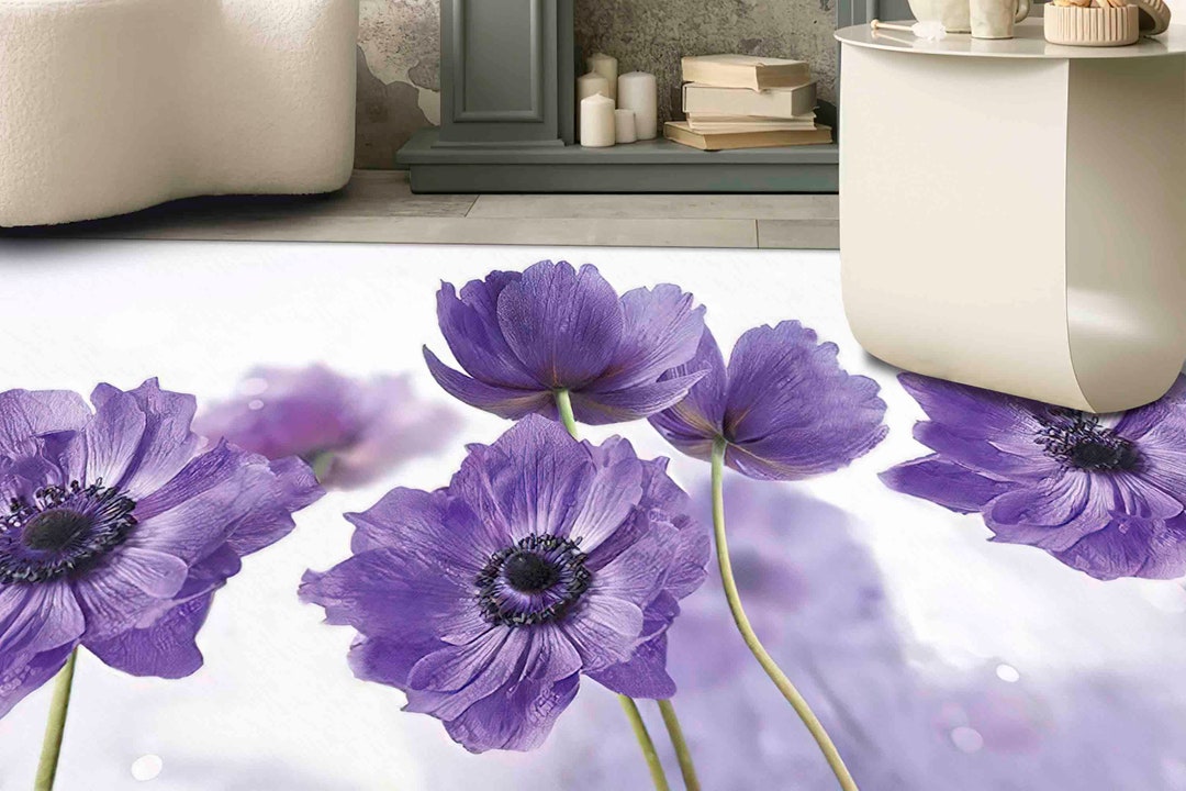 Corridor Rugs, Flower Rugs, Purple Rug, Purple Flower Rugs, Popular ...