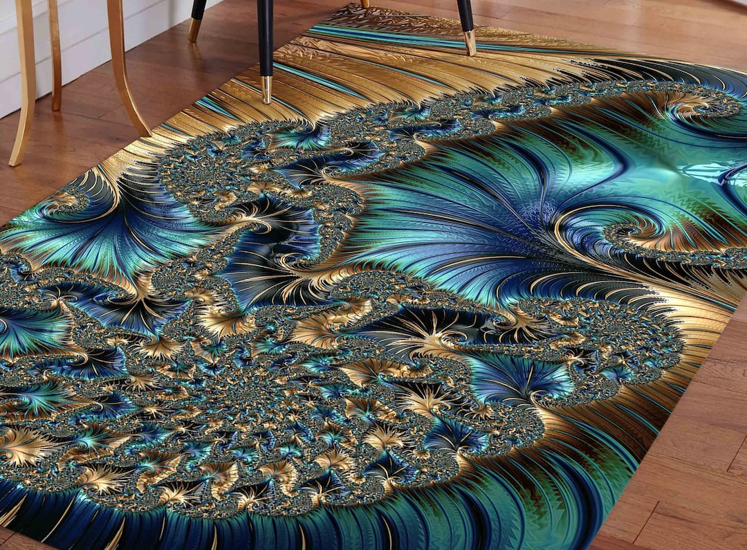 Abstract Pattern Rugs, Area Rugs, Fractal Rug, Modern Rugs, Pattern ...