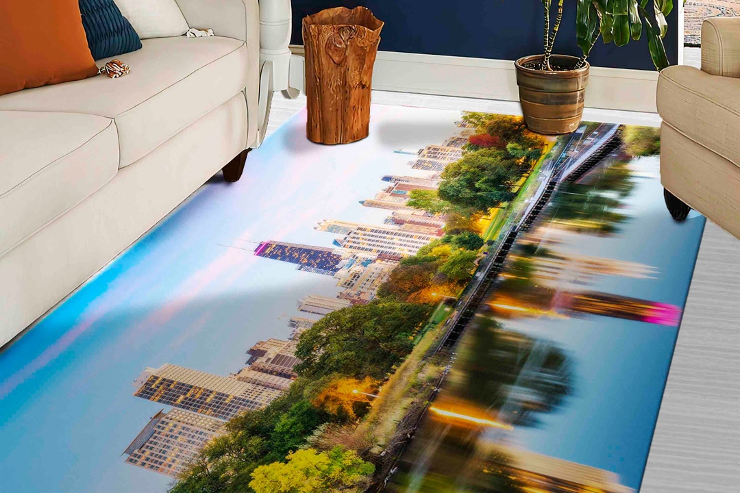 Chicago Rug, Office Rugs, City Landscape Rug, View Rugs, Bathroom Rug ...
